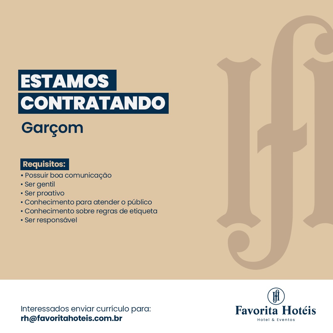 Garçom/Garçonete - VAGAS.SC